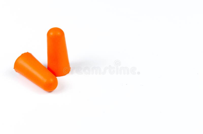 Safety Concept Ear Plug on White Background Stock Image - Image of ...