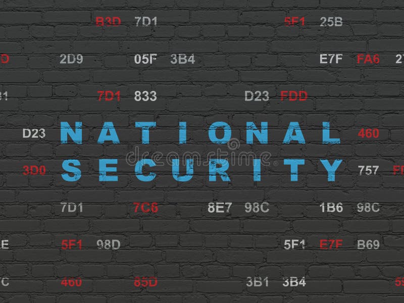 Safety Concept: National Security on Wall Background Stock Image ...