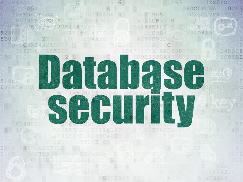 Safety Concept: Database Security on Digital Data Paper Background ...