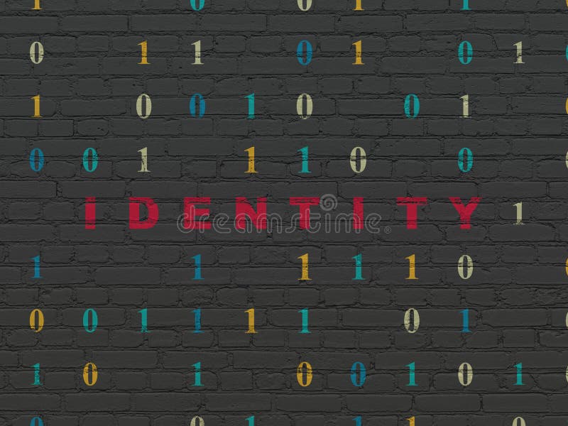 Safety Concept: Identity on Wall Background Stock Illustration ...