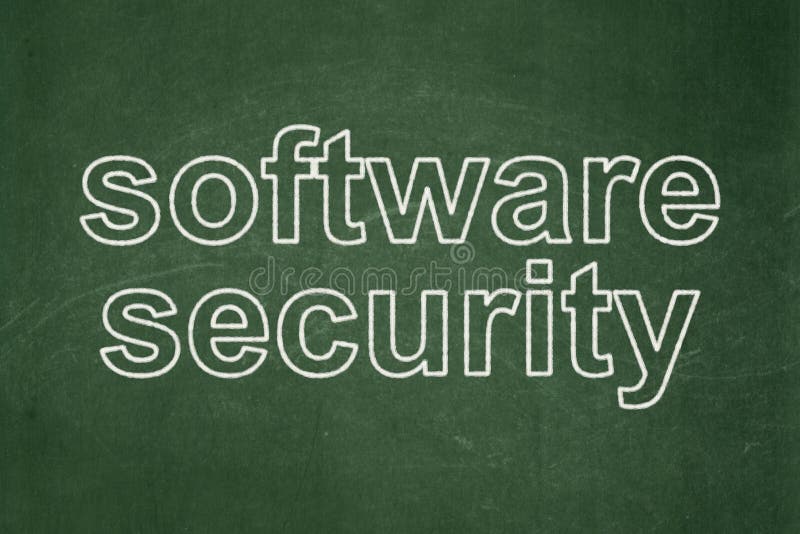 Safety Concept: Software Security on Chalkboard Background Stock Image ...
