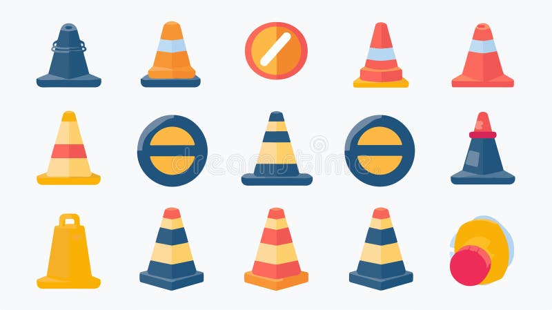 Safety Cone Icon for Construction Projects - Professional Image Usage ...