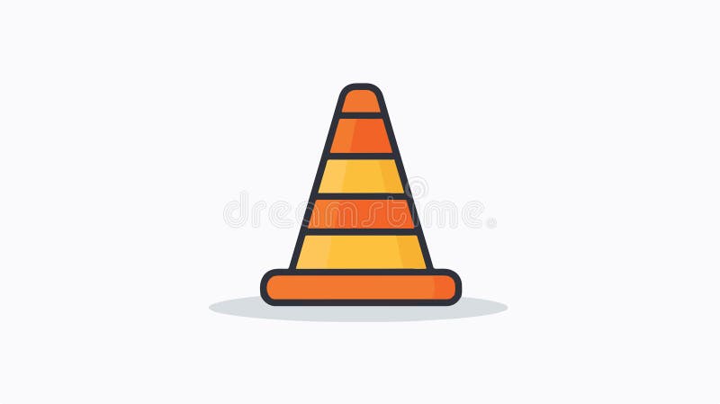 Safety Cone Icon for Construction Projects Stock Vector - Illustration ...
