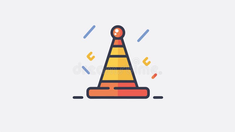 Safety Cone Icon: Construction Symbol for Safety and Caution Stock ...