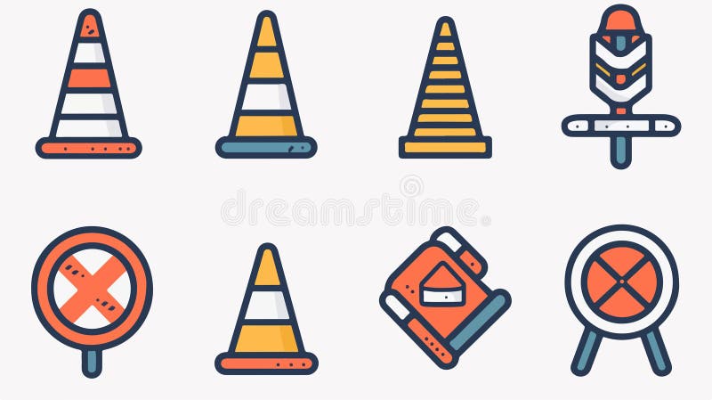 Safety Cone Icon: Essential Visual Representation for Construction ...