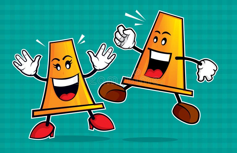 Traffic Cone Smiling stock vector. Illustration of road - 12505980