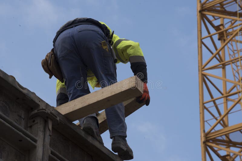 Safety of Construction Workers on the Construction Site Stock Photo ...