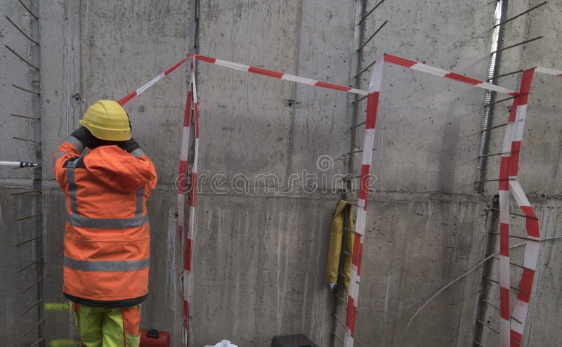 Safety of Construction Workers on the Construction Site Stock Photo ...