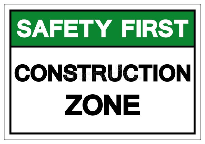 Safety Construction Zone Symbol Sign, Vector Illustration, Isolate on ...