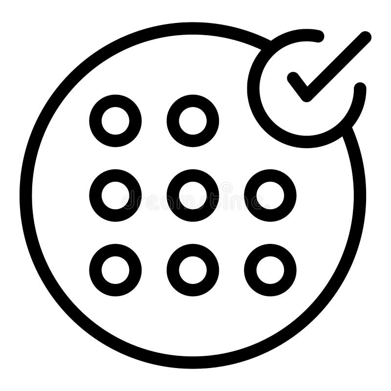 Safety Control Icon Outline Vector. Data Secure Stock Vector ...