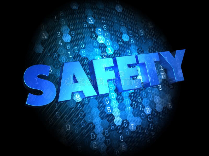 Safety on Dark Digital Background. Stock Photo - Image of attack ...