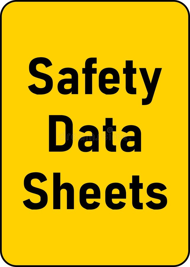 Safety Data Sheets Sign on White Background Stock Vector - Illustration ...