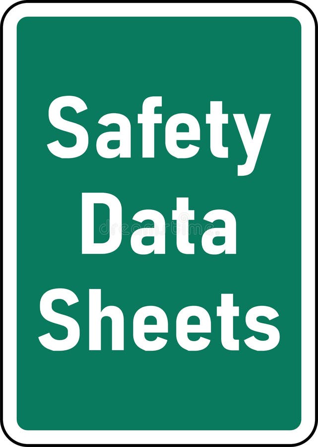 Safety Data Sheets Sign on White Background Stock Vector - Illustration ...