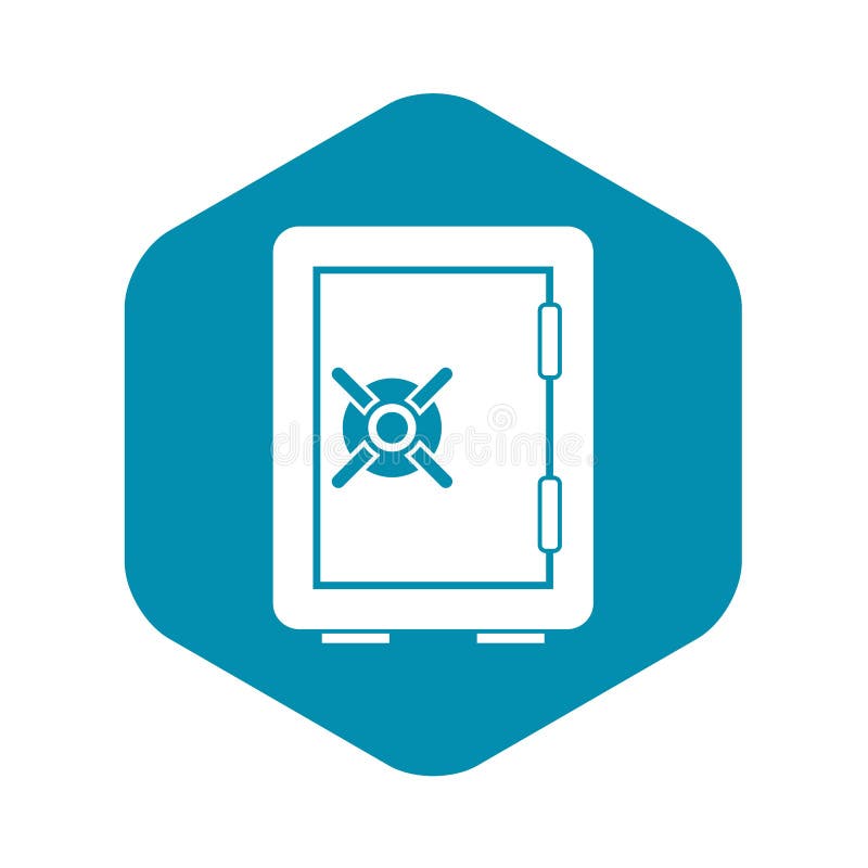 Safety Deposit Box Icon, Simple Style Stock Vector - Illustration of ...
