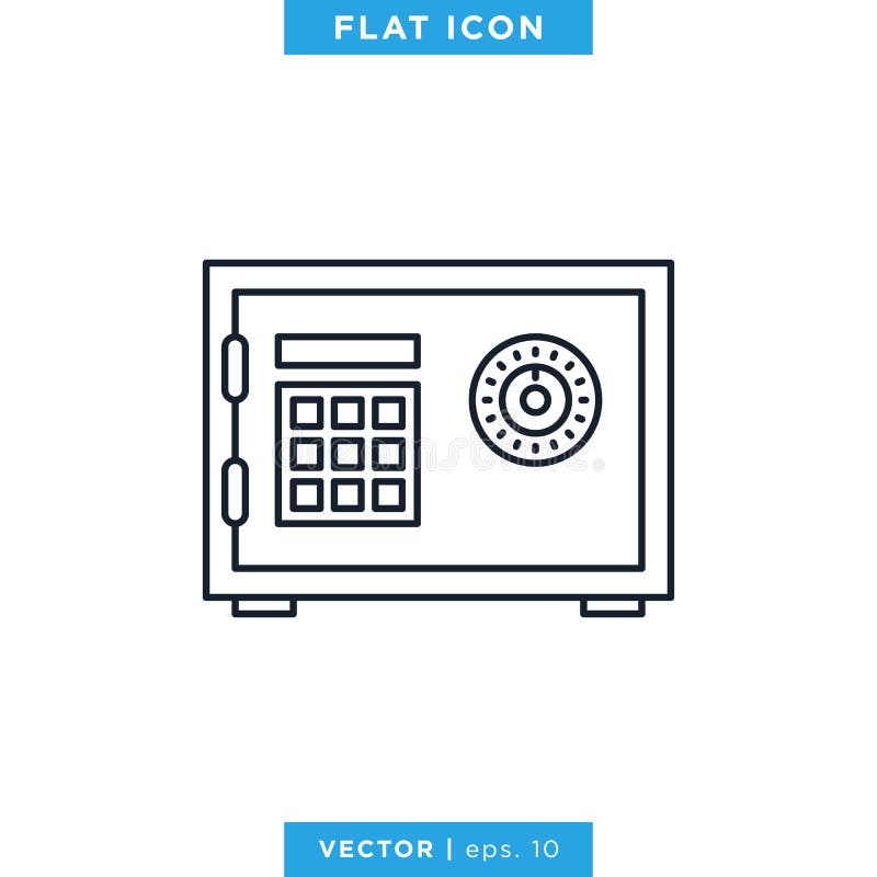 Safety Deposit Box Icon Vector Design Template. Stock Vector ...