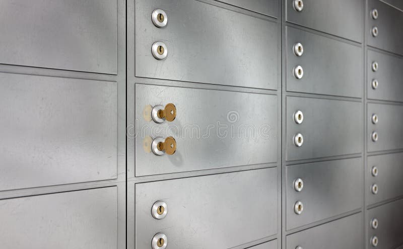 Safety Deposit Boxes stock image. Image of door, gray - 56648593