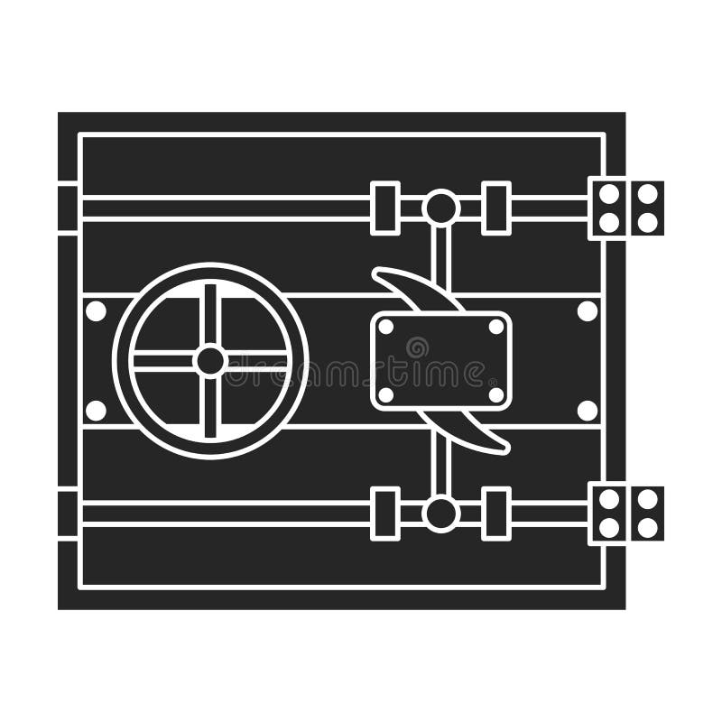 Safety Door Vector Icon.Black Vector Icon Isolated on White Background ...