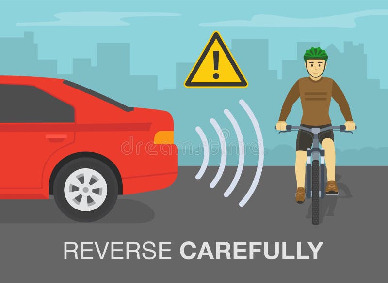 Safety Driving Rules and Tips. Reverse Carefully Infographic. Car ...
