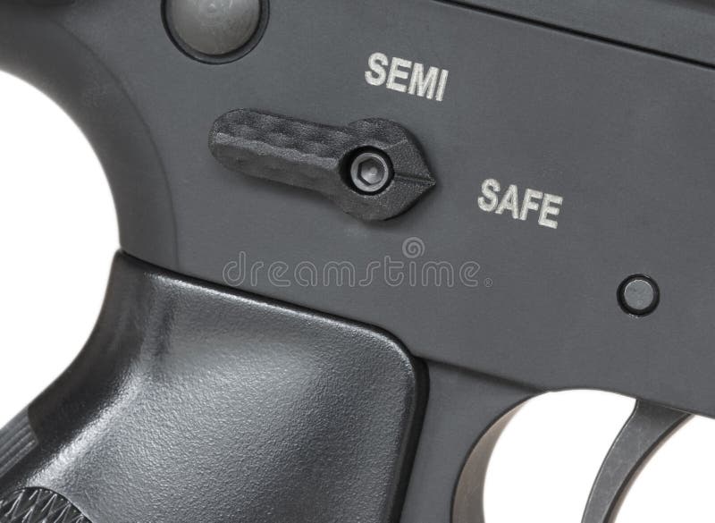 Safety Enganged on an Assault Rifle Stock Image - Image of selector ...