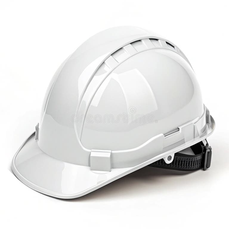 Safety Engineering Hat 3D Model Realistic Isolated on White Stock ...