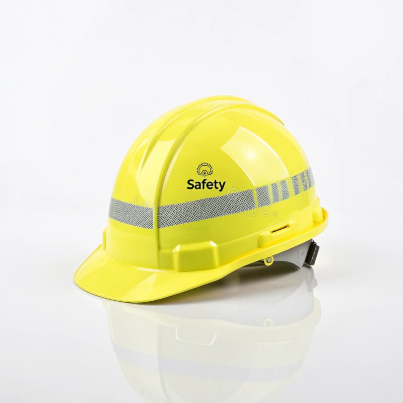 Safety Engineering Hat Isolated on White Background Stock Illustration ...