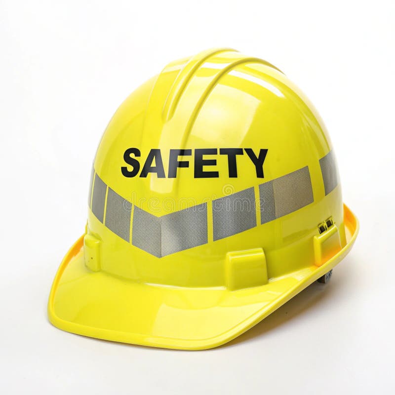 Safety Engineering Hat Isolated on White Background Stock Photo - Image ...