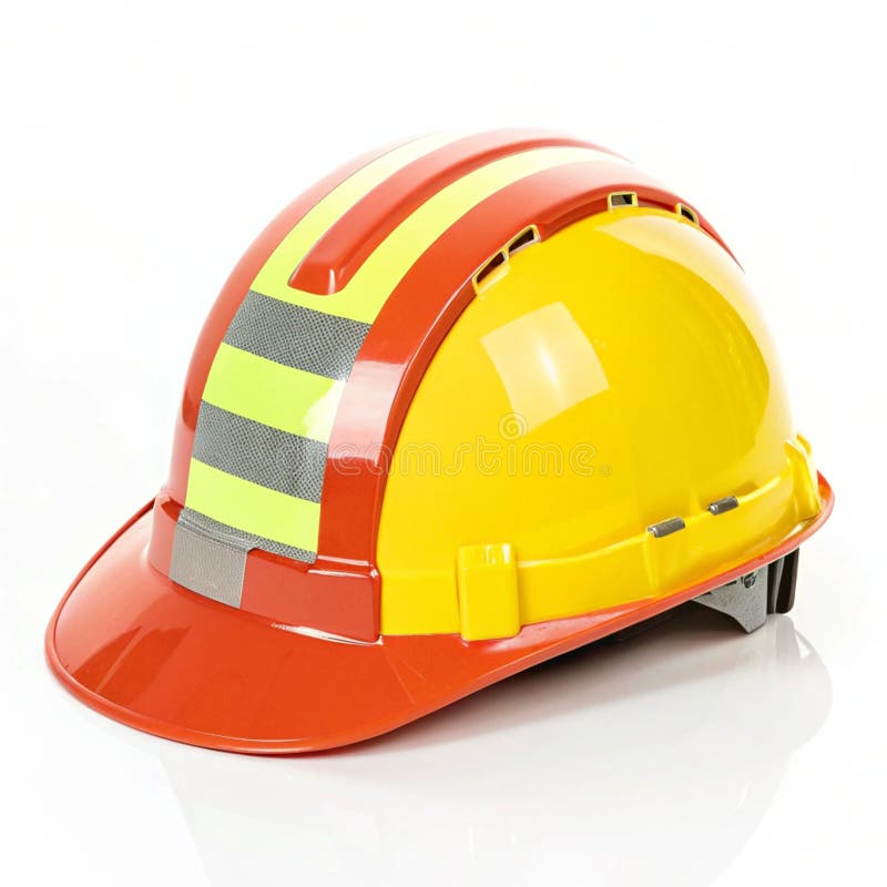 Safety Engineering Hat Isolated on White Background Stock Illustration ...