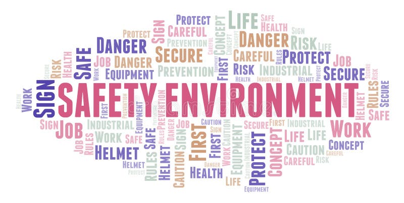 Safety Environment Word Cloud. Stock Illustration - Illustration of ...