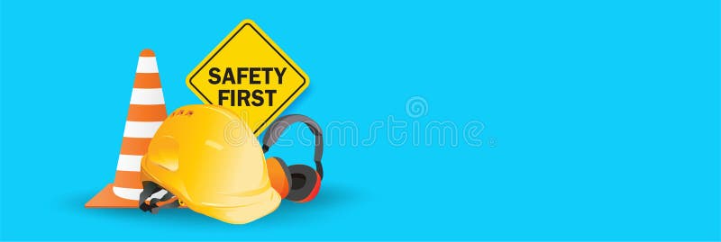 Safety Equipment, Construction Concept, Yellow Safety Hard Hat. Vector ...