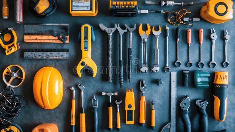 Safety Equipment for Electronic Set for Engineer Stock Illustration ...