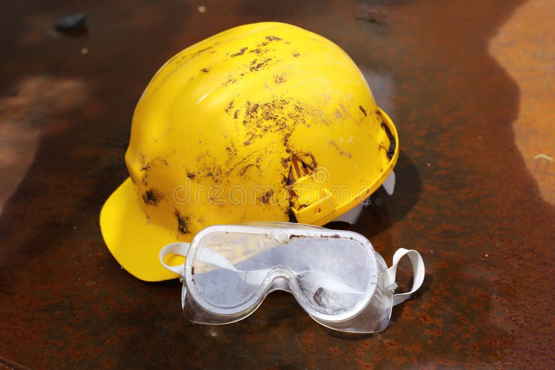 Safety Equipment Helmet and Goggles Stock Photo - Image of equipment ...