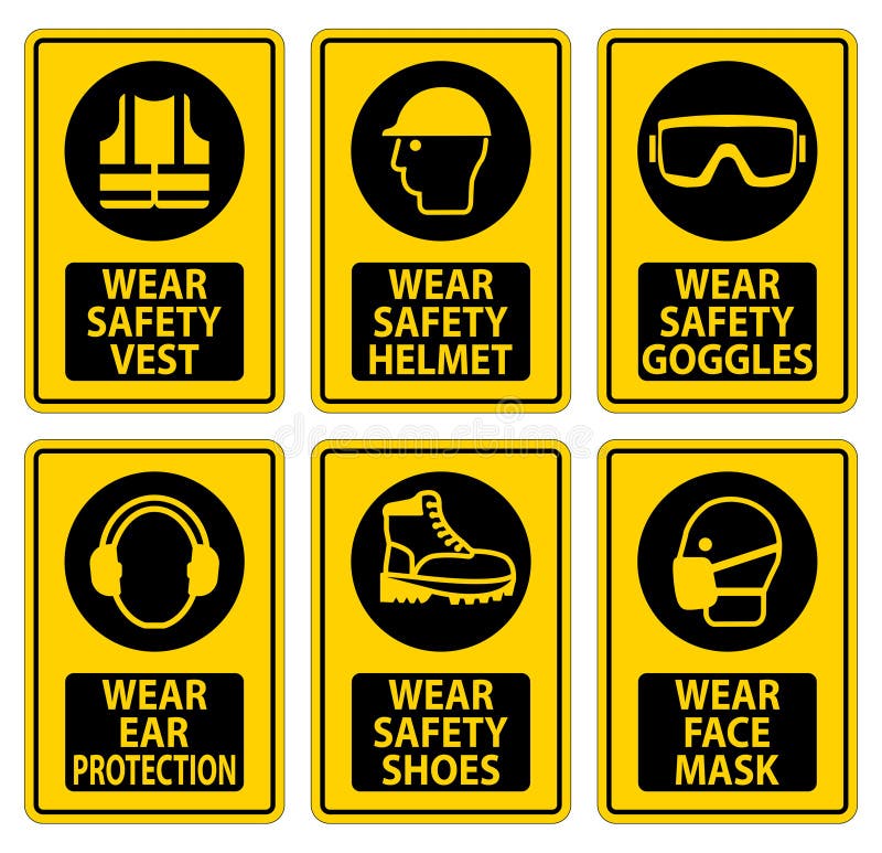 Safety Equipment Signs for Construction Sites: Protective Gear and ...