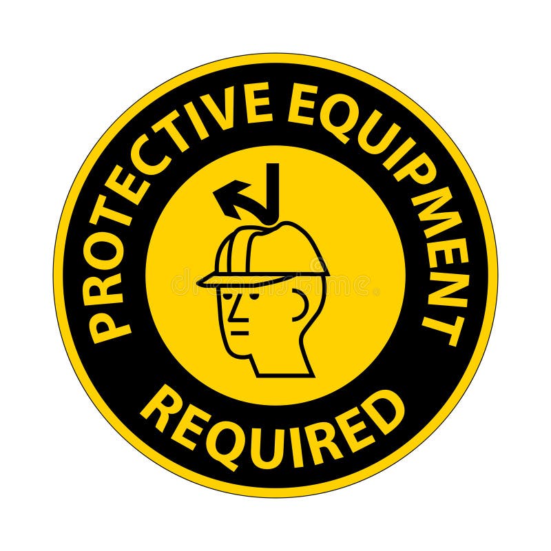 Safety Equipment Warning Sign for Construction Sites Stock Vector ...