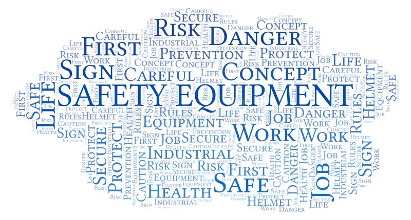 Safety Equipment Word Cloud. Stock Illustration - Illustration of ...