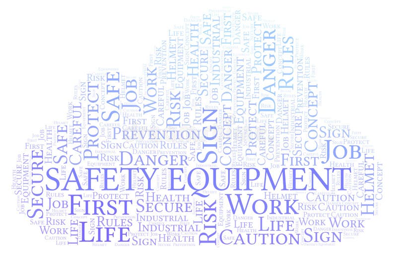 Safety Equipment Word Cloud Stock Illustration - Illustration of bright ...