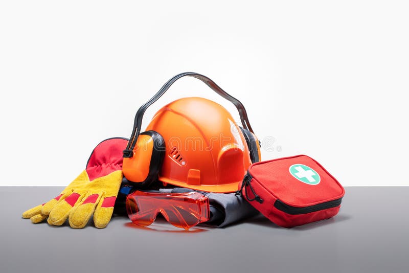 Safety Equipment, Tools and Check-list with Text SAFETY FIRST. Stock ...