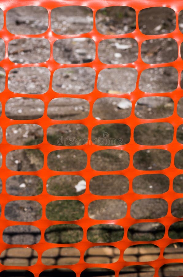 Safety Fence Warns of Danger Stock Photo - Image of outside, protect ...