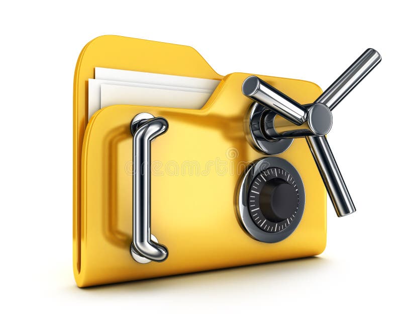Safety file symbol stock illustration. Illustration of secure - 95027452