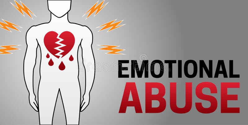Emotional Abuse Background Illustration with Man Stock Vector ...