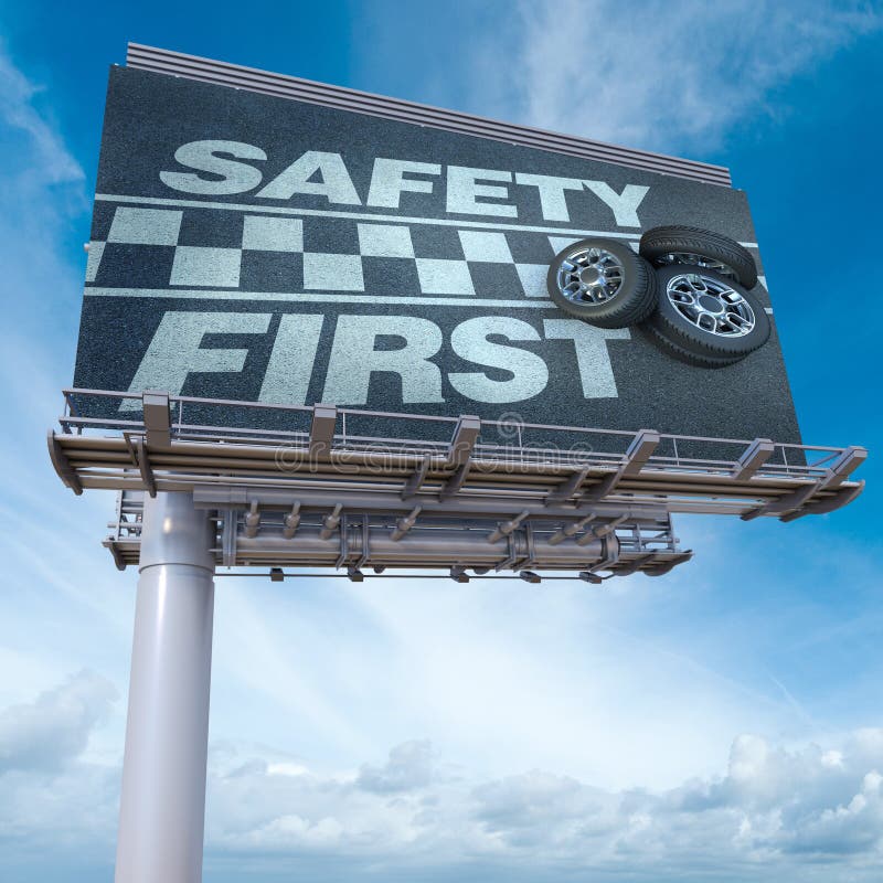 Safety first billboard stock photo. Image of equipment - 67838158