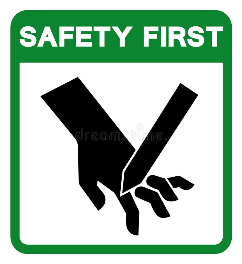 Safety First Blade Hazard Symbol Sign, Vector Illustration, Isolate on ...