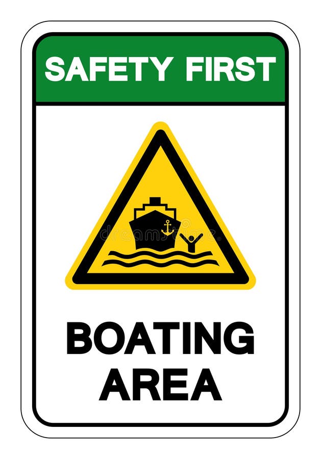 Danger Boating Area Symbol Sign, Vector Illustration, Isolate on White ...