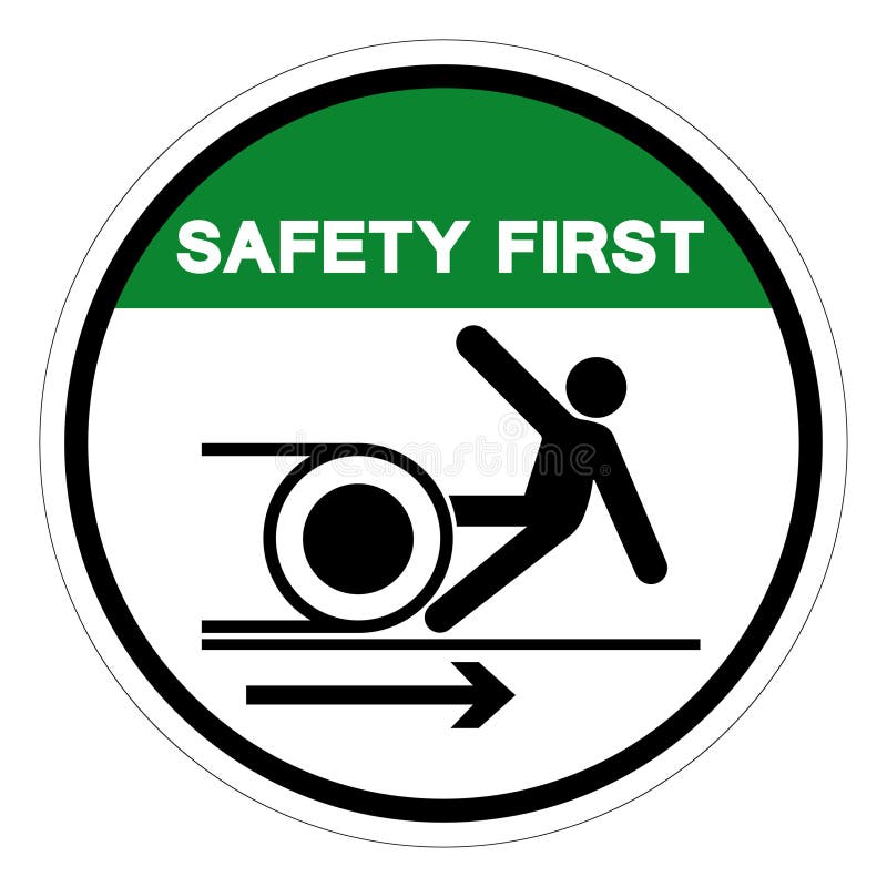 Safety First Body in Rollers Symbol Sign, Vector Illustration, Isolate ...