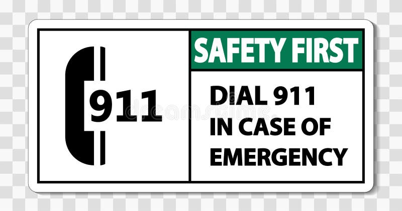 Symbol Safety First in Case of Emergency Sign on Transparent Background ...