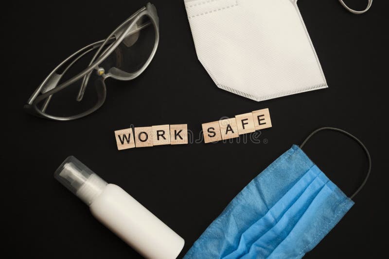 Safety First Concept with Personal Protection for Workers on Bright ...
