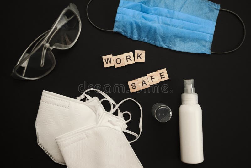 Safety First Concept with Personal Protection for Workers on Bright ...