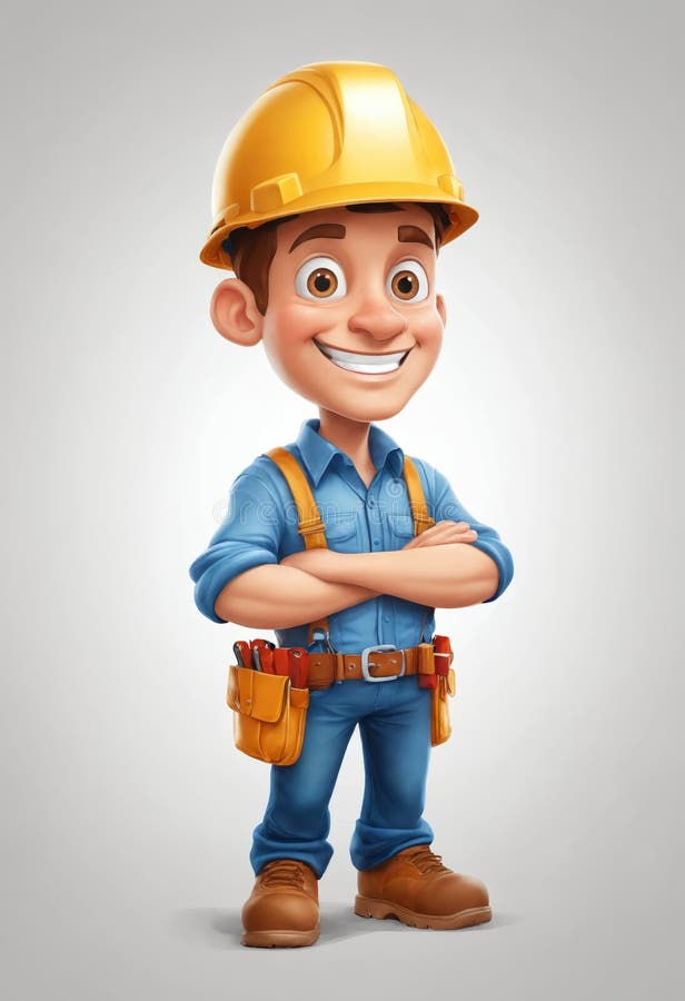 Safety First: Construction Professional in Digital Art Stock ...