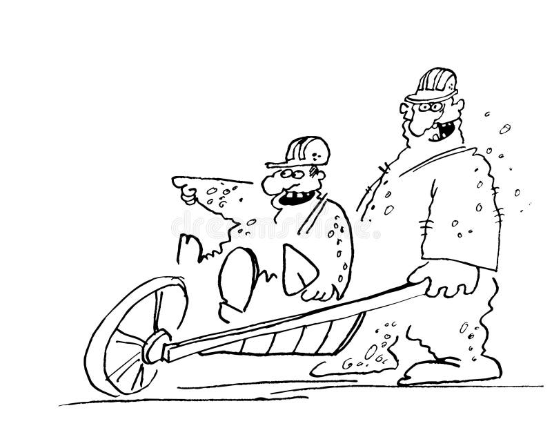 Safety First. Crazy Construction Workers Disregard Safety Rules. Comic ...