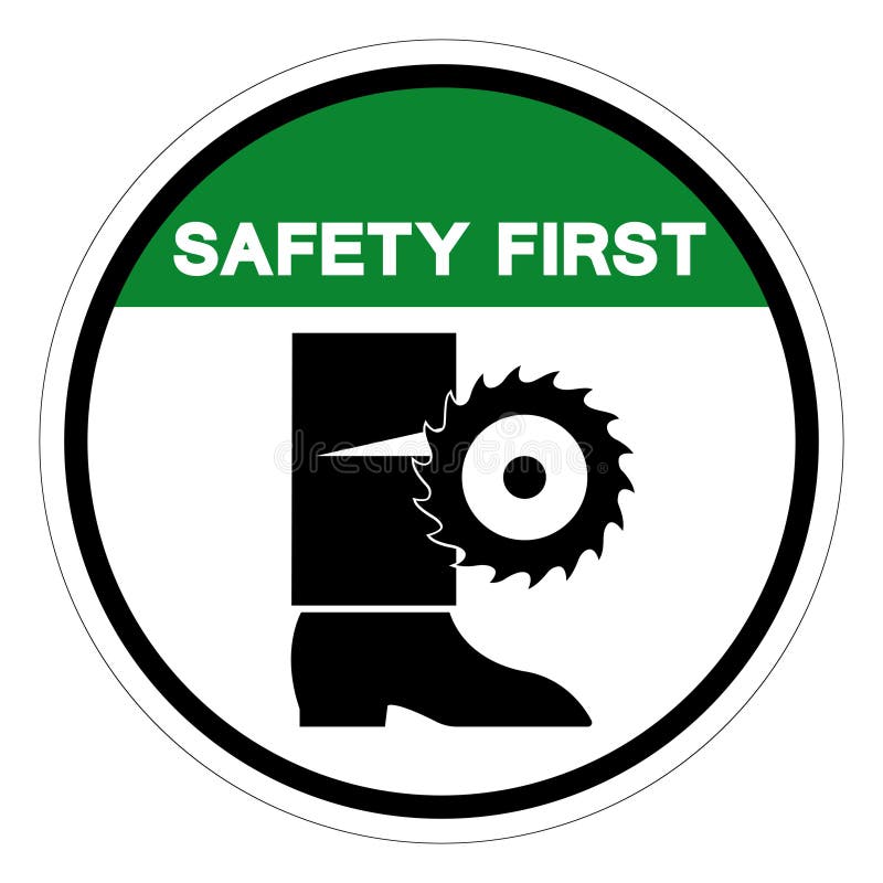 Safety First Cut Hazard Leg Symbol Sign, Vector Illustration, Isolate ...