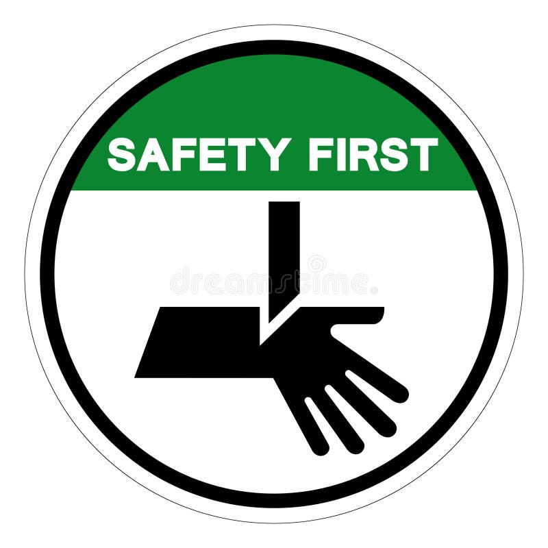 Safety First Cutting Hand Hazard Symbol Sign, Vector Illustration ...